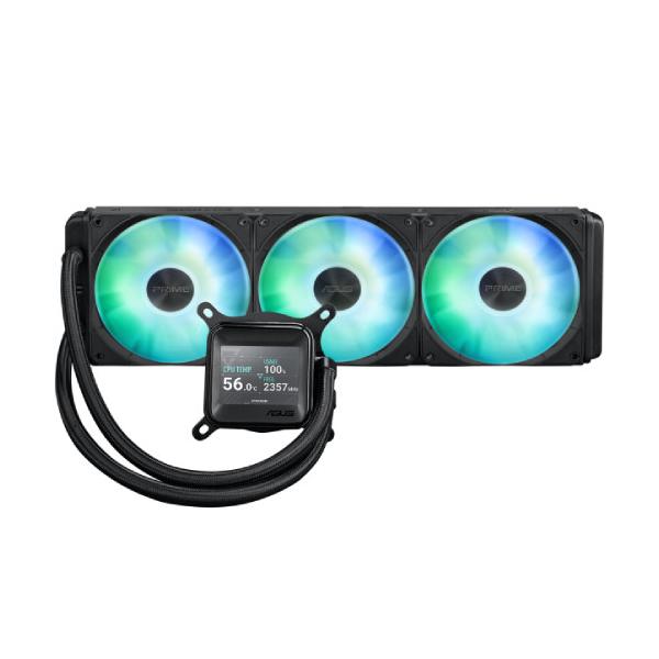 ASUS エイスース 2.3インチLCDディスプレイ搭載 360mmラジエーター　一体型水冷クーラー ▼対応ソケット intel：1851/1700 ▼対応ソケット AMD：AM5/AM4 ▼ファンサイズ：120mm×3 （360mm） ▼...