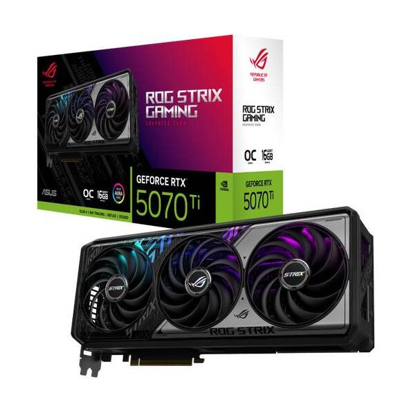 ASUS エイスース 3.2スロット占有 GeForce RTX 5070 Ti 搭載 グラフィックボード ▼ビデオチップ：GeForce RTX 5070 Ti ▼コアクロック：2625MHz ▼搭載メモリ：16GB GDDR7