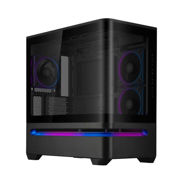 ASUS エイスース カーブガラス搭載 MicroATX対応　PCケース ▼カラー：ブラック系 ▼ピラーレス：対応 ▼サイドパネル：ガラス ▼対応マザー形式：Micro ATX 、Mini-ITX ▼重量：9kg ▼内部3.5インチベイ：2...