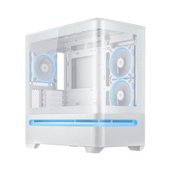 ASUS エイスース カーブガラス搭載 MicroATX対応　PCケース ▼カラー：ホワイト ▼ピラーレス：対応 ▼サイドパネル：ガラス ▼対応マザー形式：Micro ATX 、Mini-ITX ▼重量：9kg ▼内部3.5インチベイ：2(...