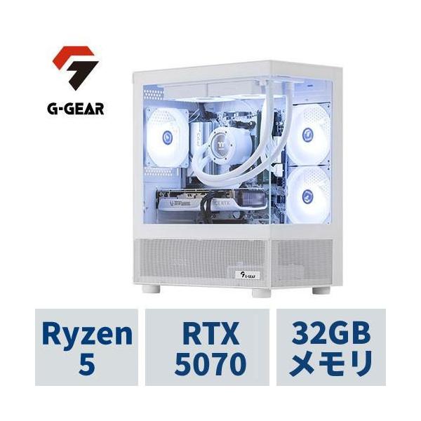 eX.computer イーエックスコンピュータ G-GEAR 即納モデル ゲーミングデスクトップPC GeForce RTX 5070 搭載 ▼CPU名称：AMD Ryzen5 ▼CPU型番（周波数）：7600 ▼メモリ（標準）：32GB...