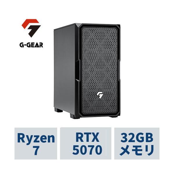 eX.computer イーエックスコンピュータ G-GEAR 即納モデル ゲーミングデスクトップPC　GeForce RTX 5070 搭載 ▼CPU名称：AMD Ryzen7 ▼CPU型番（周波数）：5700X(3.4GHz) ▼メモリ...