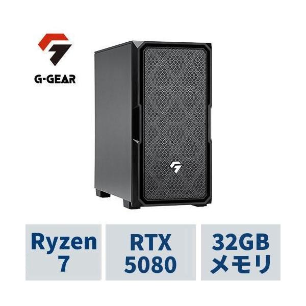 eX.computer イーエックスコンピュータ G-GEAR 即納モデル ゲーミングデスクトップPC RTX 5080 搭載 ▼CPU名称：AMD Ryzen7 ▼CPU型番（周波数）：7700X3D ▼メモリ（種類）：DDR5 ▼メモリ...