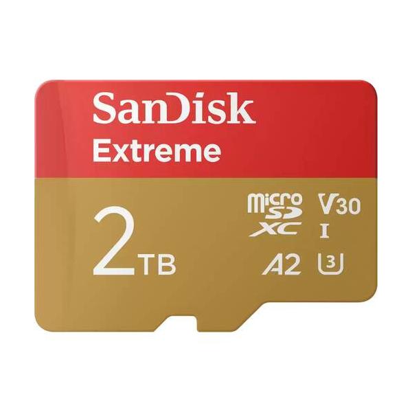 SanDisk サンディスク Extreme microSDXCカード UHS1(U3) Class10 ▼規格：microSDXC ▼容量：2TB ▼変換アダプタ：×