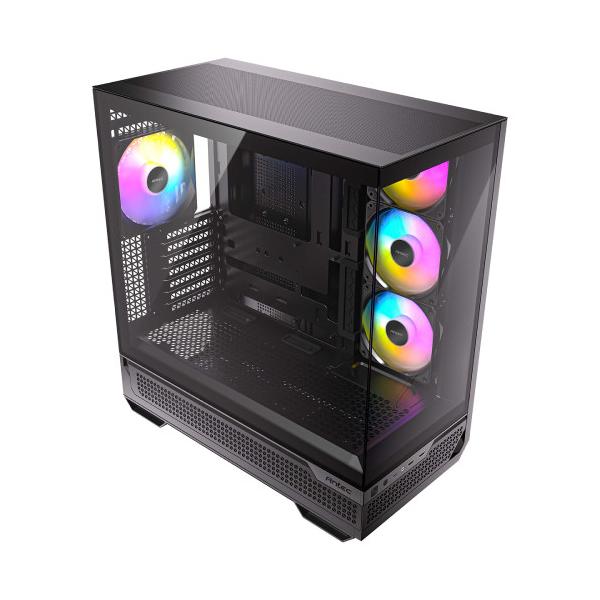 Antec アンテック ピラーレス式ガラスパネル マザーボード背面コネクタにも対応　PCケース ▼カラー：ブラック系 ▼ピラーレス：対応 ▼サイドパネル：ガラス ▼背面コネクタ：対応 ▼対応マザー形式：E-ATX、ATX 、Micro AT...