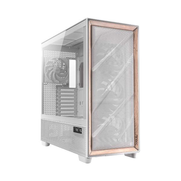 Antec アンテック フロントウッドパネル搭載 電源を90°横向きに搭載可能 フルタワーPCケース ▼カラー：ホワイト ▼サイドパネル：ガラス ▼対応マザー形式：E-ATX、ATX 、Micro ATX、Mini-ITX ▼重量：13.6...