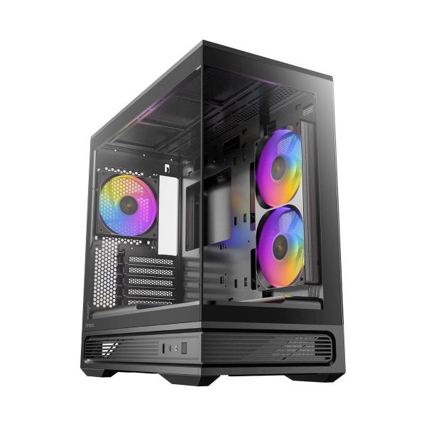 Antec アンテック ピラーレス式 MicroATX対応PCケース ▼カラー：ブラック系 ▼ピラーレス：対応 ▼サイドパネル：ガラス ▼対応マザー形式：Micro ATX 、Mini-ITX ▼後面ファン：120mm x1(搭載) ▼側面...