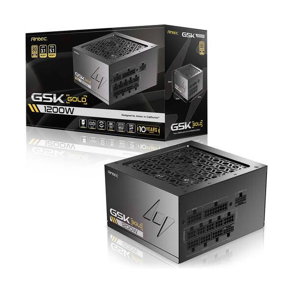 Antec アンテック 80PLUS GOLD 認証取得 高効率高耐久電源ユニット ▼規格：ATX12V Ver 3 ▼定格出力：1200W ▼80PLUS認証：GOLD ▼奥行：140mm