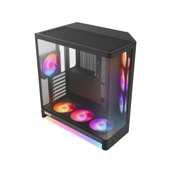 NZXT エヌズィーエックスティー 曲面ガラス採用 ATX対応PCケース ▼カラー：ブラック系 ▼ピラーレス：対応 ▼サイドパネル：ガラス ▼対応マザー形式：ATX 、Micro ATX 、Mini-ITX ▼対応電源：ATX ▼後面ファン...