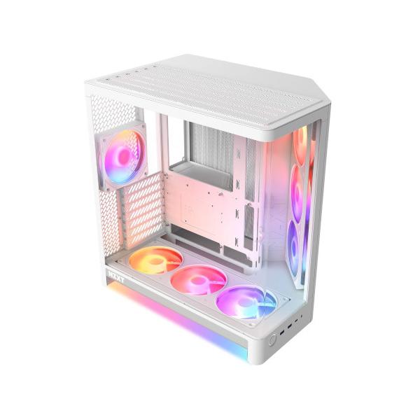 NZXT エヌズィーエックスティー 曲面ガラス採用 ATX対応PCケース ▼カラー：ホワイト ▼ピラーレス：対応 ▼サイドパネル：ガラス ▼対応マザー形式：ATX 、Micro ATX 、Mini-ITX ▼対応電源：ATX ▼後面ファン：...
