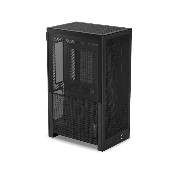 NZXT エヌズィーエックスティー 縦型Mini-ITXケース ▼カラー：ブラック系 ▼サイドパネル：ガラス ▼対応マザー形式：Mini-ITX ▼重量：4.6kg ▼USB3.0コネクタ数：2 ▼USB-Cコネクタ数：1 ▼幅：151〜2...