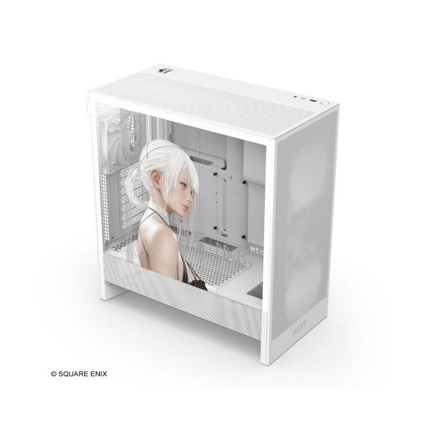 NZXT エヌズィーエックスティー 『NieR』の世界観を表現したオリジナル外装デザイン ミドルタワーPCケース ▼カラー：ホワイト ▼サイドパネル：ガラス ▼対応マザー形式：E-ATX、ATX 、Micro ATX、Mini-ITX ▼重...
