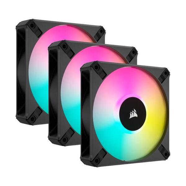 CORSAIR コルセア RGB LED搭載の静音120 mmファン （ファン3個、Lighting Node COREセット) ▼サイズ：12cm ▼（最大）ファン回転数：2100rpm ▼LED：RGB ▼フレームカラー：ブラック系 ▼...