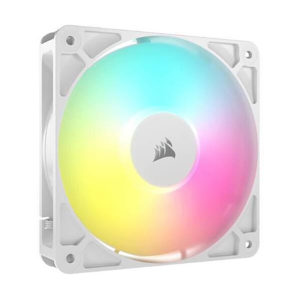 CORSAIR コルセア 8個のRGB LEDを搭載 120mm PWMファン 1個入り ▼サイズ：12cm ▼（最大）ファン回転数：2100rpm ▼LED：ARGB ▼フレームカラー：ホワイト ▼接続方式：4pin (PWMファン)