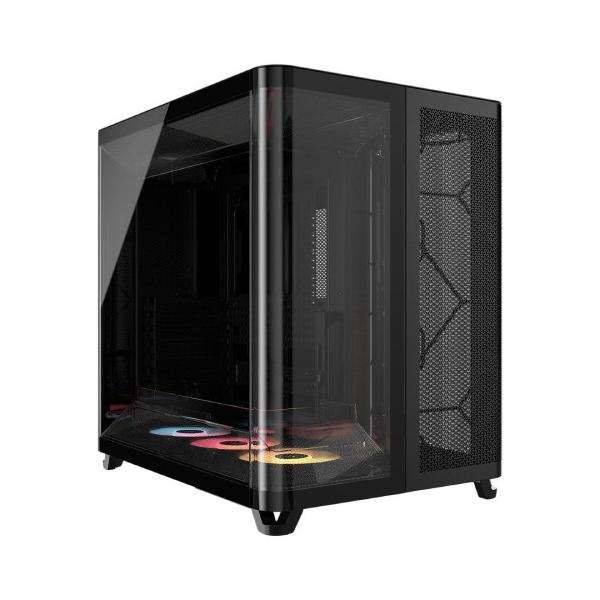 CORSAIR コルセア ピラーレス BTFマザーボード対応 冷却効率を最大化するトリプルチャンバー機構 E-ATX対応PCケース ▼カラー：ブラック系 ▼ピラーレス：対応 ▼サイドパネル：ガラス ▼背面コネクタ：対応 ▼対応マザー形式：E...