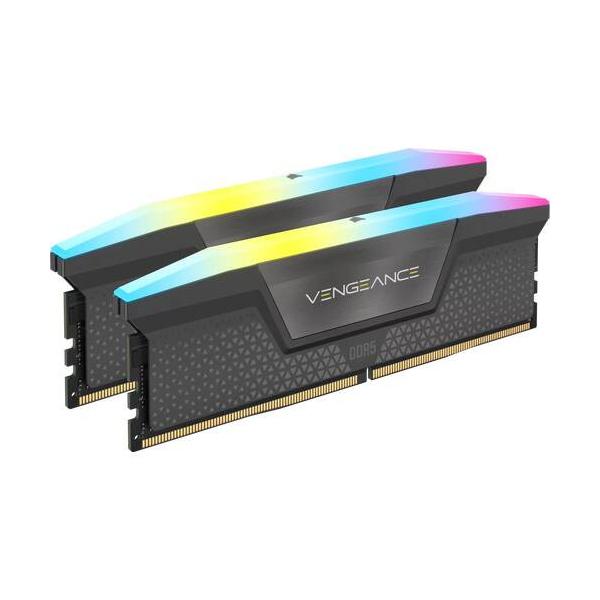 CORSAIR コルセア VENGEANCE RGB DDR5 32GB (2 x 16GB) DDR5 6000 CL38 1.35V Intel XMP &amp; AMD EXPO - GREY ▼対応：DDR5-6000 (PC5-...