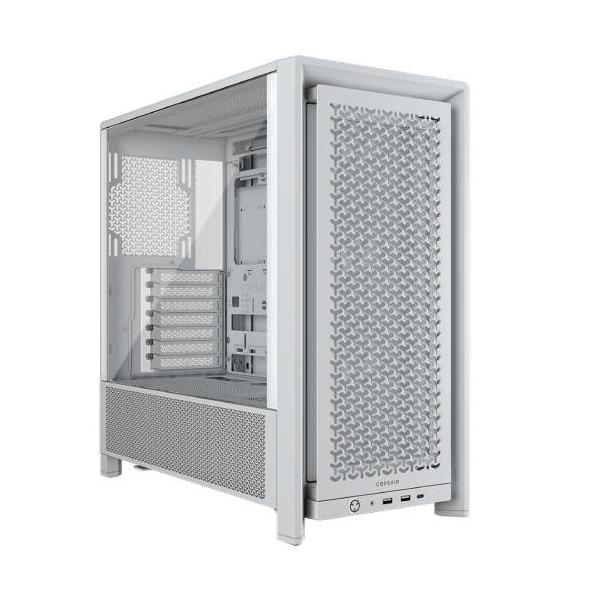 CORSAIR コルセア 背面コネクタマザーボード対応　E-ATX対応ミドルタワーPCケース ▼カラー：ホワイト ▼サイドパネル：ガラス ▼背面コネクタ：対応 ▼対応マザー形式：E-ATX、ATX 、Micro ATX、Mini-ITX ▼...