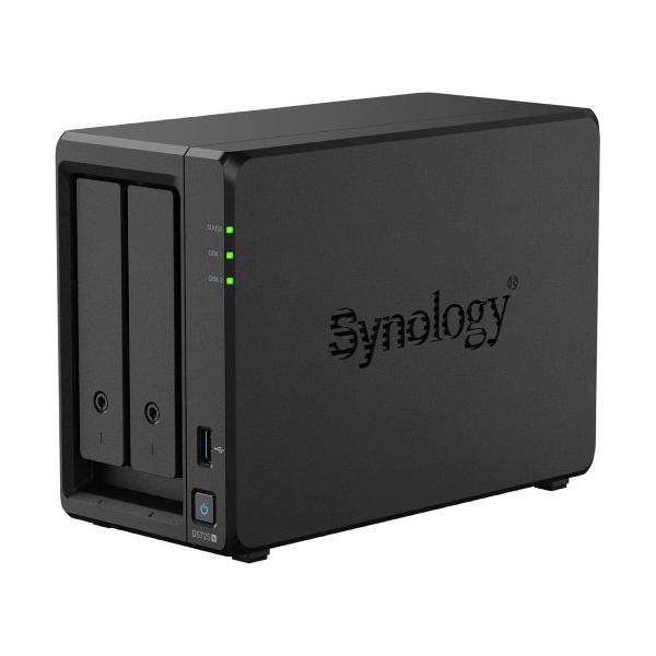 Synology シノロジー 2台のドライブまで取り付け可能　ビジネス向けのファイル管理用途に最適なNASキット ▼ドライブベイ数：2 ▼幅：106mm ▼奥行：223mm ▼高さ：166mm