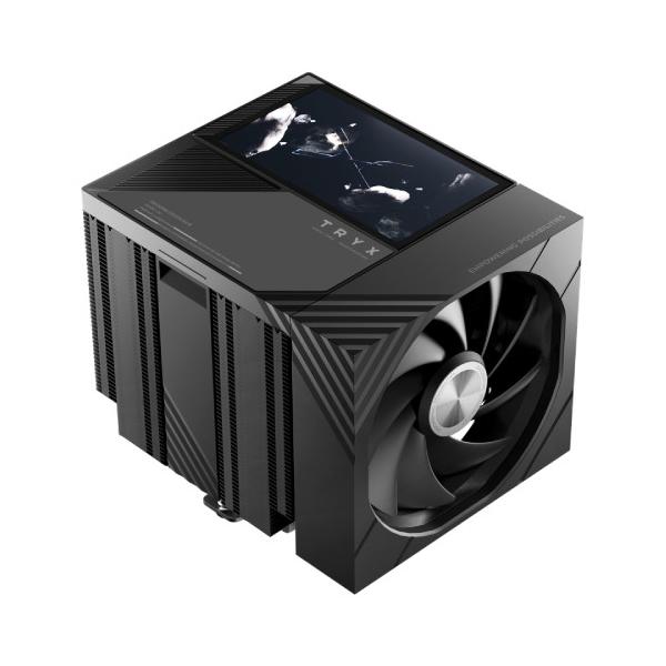 TRYX 5インチIPS液晶搭載 デュアルタワー空冷CPクーラー ▼対応ソケット intel：1851/1700 ▼対応ソケット AMD：AM5/AM4 ▼エアフロー：サイドフロー ▼幅：135 mm ▼奥行：165 mm ▼高さ：165 ...