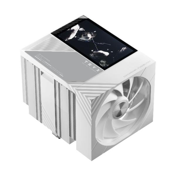 TRYX 5インチIPS液晶搭載 デュアルタワー空冷CPクーラー ▼対応ソケット intel：1851/1700 ▼対応ソケット AMD：AM5/AM4 ▼エアフロー：サイドフロー ▼幅：135 mm ▼奥行：165 mm ▼高さ：165 ...