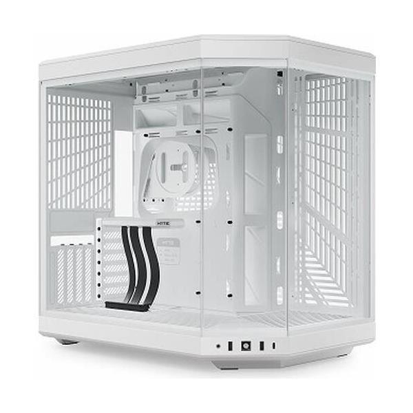 HYTE ピラーレス式 パノラマガラス搭載PCケース ▼カラー：ホワイト ▼ピラーレス：対応 ▼サイドパネル：ガラス ▼対応マザー形式：E-ATX、ATX 、Micro ATX、Mini-ITX ▼重量：10.5kg ▼5インチベイ：0 ▼...
