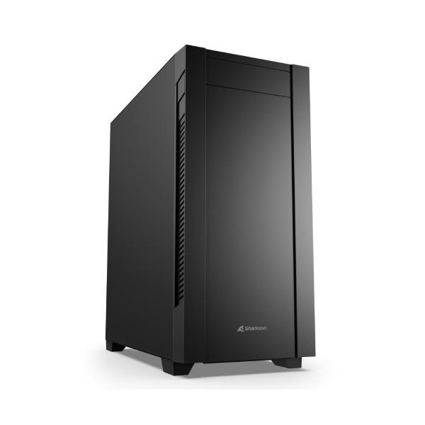 Sharkoon シャークーン 5.25インチの外付けドライブベイ搭載 PCケース ▼カラー：ブラック系 ▼サイドパネル：ソリッド ▼対応マザー形式：E-ATX、ATX 、Micro ATX、Mini-ITX ▼対応電源：ATX ▼前面ファ...