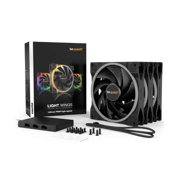 be quiet! ビークアイエット 2200rpm 25mm厚 140mm角PWMファン ▼サイズ：14cm ▼（最大）ファン回転数：2200rpm ▼LED：ARGB ▼フレームカラー：ブラック系 ▼接続方式：4pin (PWMファン)