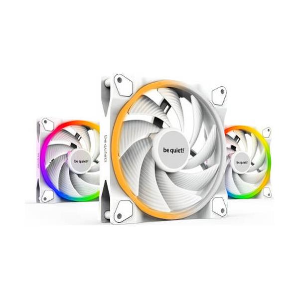be quiet! ビークアイエット 140mm PWM high-speed　3個パック ▼サイズ：14cm ▼（最大）ファン回転数：2200rpm ▼LED：ARGB ▼フレームカラー：ホワイト ▼接続方式：4pin (PWMファン)