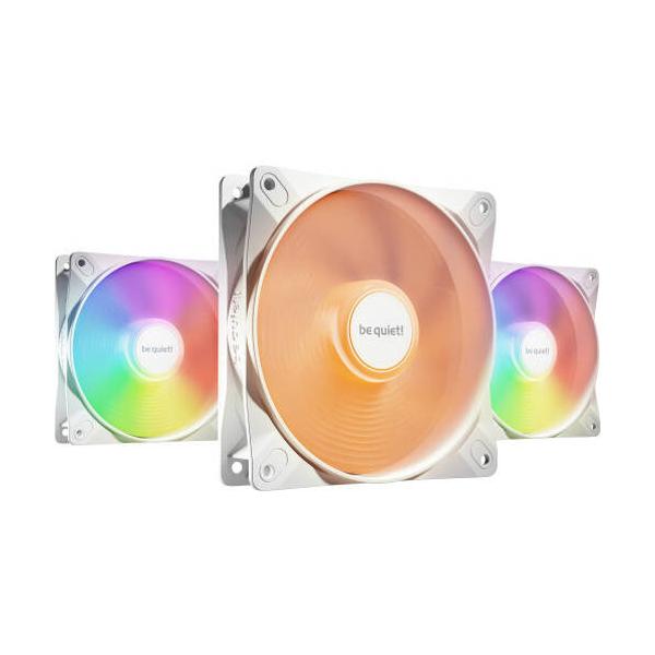 be quiet! ビークアイエット 120mm PWM high-speed ファン 2100rpm 3個パック ▼サイズ：12cm ▼（最大）ファン回転数：2100rpm ▼LED：ARGB ▼フレームカラー：ホワイト ▼接続方式：4p...