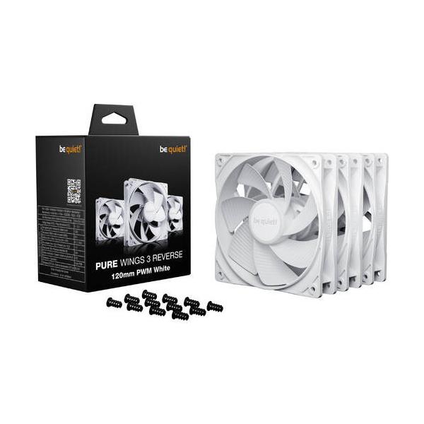 be quiet! ビークアイエット 1500RPM 120mm角 25mm厚 リバースファン 3個パック ▼サイズ：12cm ▼（最大）ファン回転数：1500rpm ▼LED：LED非搭載 ▼フレームカラー：ホワイト ▼接続方式：4pin...