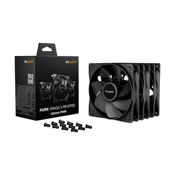 be quiet! ビークアイエット 1500RPM 120mm角 25mm厚 リバースファン 3個パック ▼サイズ：12cm ▼（最大）ファン回転数：1500rpm ▼LED：LED非搭載 ▼フレームカラー：ブラック系 ▼接続方式：4pi...