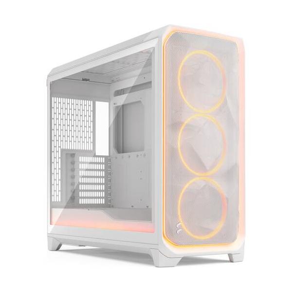 Fractal Design フラクタルデザイン アンビエントライティングに対応 フロントメッシュデザイン ARGBファン搭載 フルタワー型PCケース ▼カラー：ホワイト ▼サイドパネル：ガラス ▼対応マザー形式：SSI EEB、 SSI ...