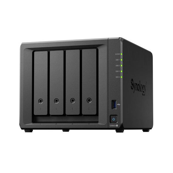 Synology シノロジー AMD Ryzen V1500B CPU搭載 デュアル2.5GbEポート 多機能4ベイNASサーバー ▼ドライブベイ数：4