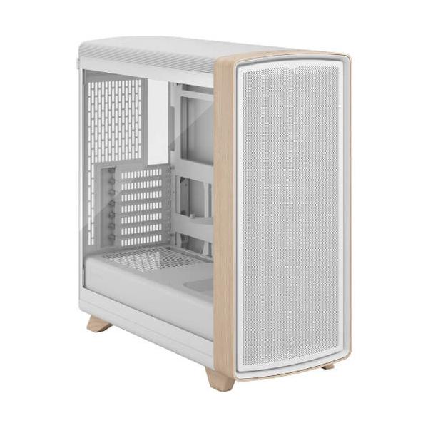 Fractal Design フラクタルデザイン FSC認証取得の曲げ木加工によるディテールや無垢材の脚部を採用 背面コネクタマザーボード対応 E-ATX対応PCケース ▼カラー：ホワイト ▼サイドパネル：ガラス ▼背面コネクタ：対応 ▼対...