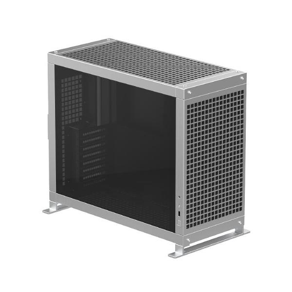 Abee アビー 垂直配置可能 ピクセルホール搭載 E-ATX対応PCケース ▼カラー：シルバー ▼サイドパネル：ガラス ▼重量：8.65kg ▼5インチベイ：0 ▼内部3.5インチベイ：2 ▼内部2.5インチベイ：2 ▼USB3.0コネク...