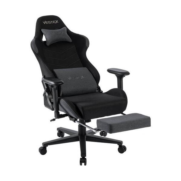 VESTEX 前傾モードから最大135°のリクライニング 約12cmの極厚モールドウレタン ゲーミングチェア ▼肘掛：あり（可動） ▼座面/背部最大幅（肘掛含む）：720mm ▼座面奥行：520mm ▼座面最低高さ：425mm ▼座面最高高...