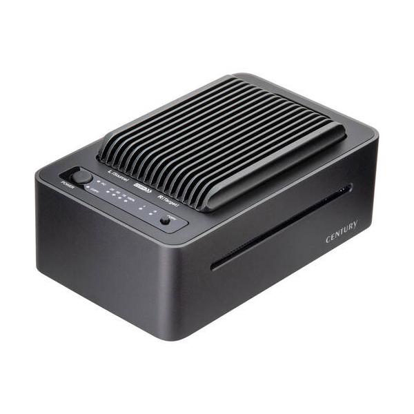 CENTURY センチュリー PC不要でM.2 NVMe SSDを高速コピー  USB20Gbps接続の外付けケース ▼幅：120mm ▼奥行：75mm ▼高さ：50mm
