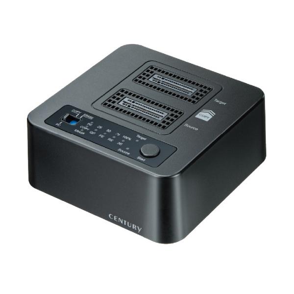 CENTURY センチュリー PC不要でコピー＆消去！ USB20Gbps接続のM.2 NVMeクレードル ▼ドライブベイ数：2 ▼幅：80mm ▼奥行：80mm ▼高さ：33mm