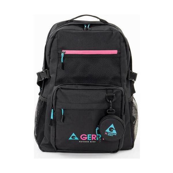アウリン GERRY と初音ミクがコラボした機能性とデザイン性を兼ね備えたリュックサック ▼表装：ポリエステル ▼幅：330mm ▼奥行（最大）：185mm ▼高さ：460mm ▼重量：820g