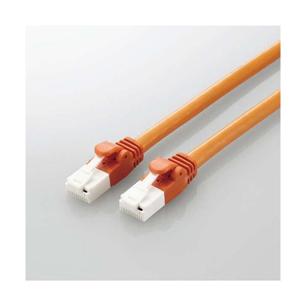 ELECOM エレコム Cat6A ツメが折れにくい 10GBASE-T対応　LANケーブル 5m ▼コネクタ形状1：RJ-45 ▼コネクタ形状2：RJ-45 ▼カテゴリ：6A ▼長さ：5m ▼太さ：通常 ▼ケーブル色：オレンジ