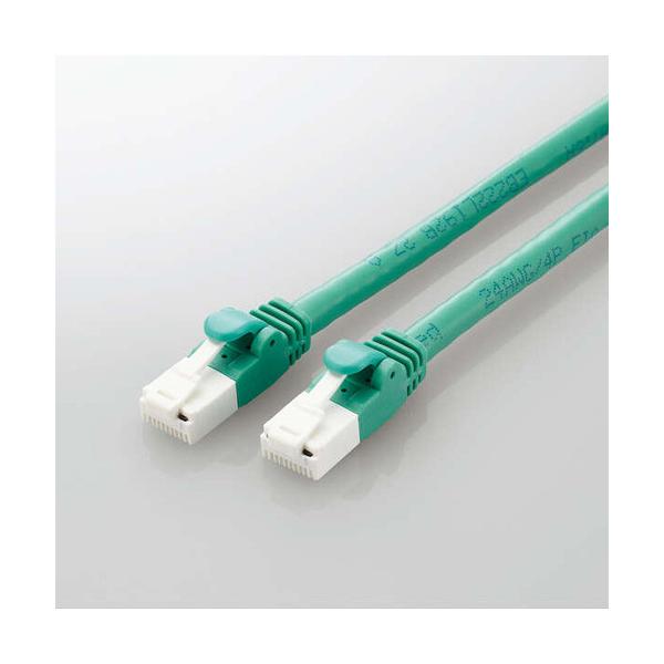 ELECOM エレコム Cat6A ツメが折れにくい 10GBASE-T対応　LANケーブル 3m ▼コネクタ形状1：RJ-45 ▼コネクタ形状2：RJ-45 ▼カテゴリ：6A ▼長さ：3m ▼太さ：通常 ▼ケーブル色：グリーン