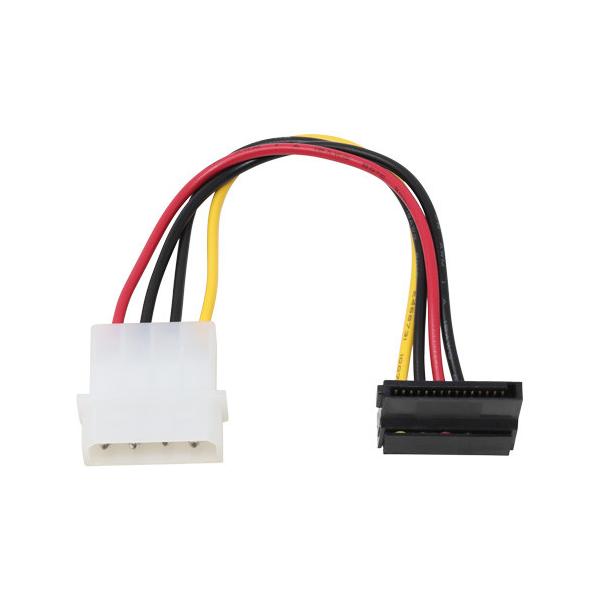 AINEX アイネックス シリアルATA用電源変換ケーブル 下L型コネクタ ▼コネクタ数：2 ▼コネクタ形状1：4pinオス ▼コネクタ形状2：15pinメス（下L型） ▼長さ：12cm