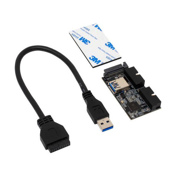 AINEX アイネックス USB3.0ヘッダー 2分配ハブ ▼ダウンストリーム コネクタ数：4