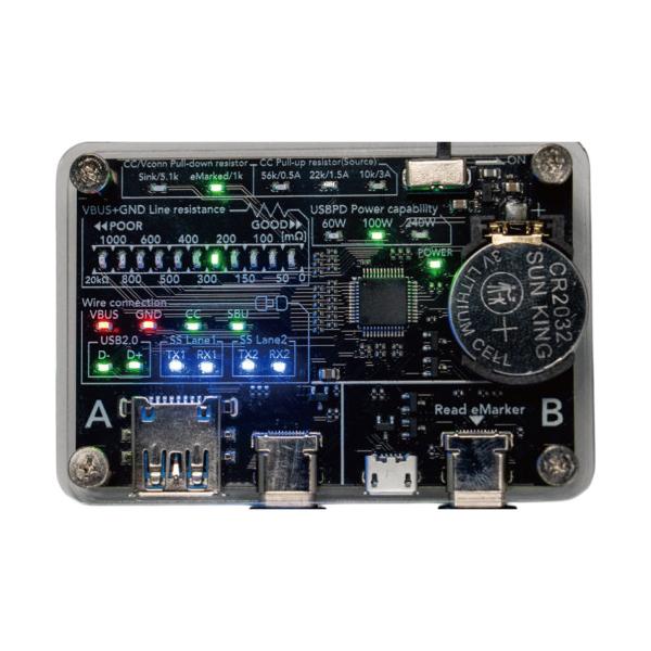 BitTradeOne ビット・トレード・ワン Type-C / Micro-B ケーブルの導通・給電能力チェックに特化 コンパクトなUSBケーブルチェッカー