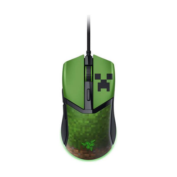 Razer レイザー Minecraft とコラボレーション 軽量有線ゲーミングマウス　左右対称の右利き用 ▼有線接続：USB ▼センサー方式：光学式 ▼最大解像度：8500 ▼ボタン数：6 ▼幅：62.5mm ▼奥行：120mm ▼高さ：...