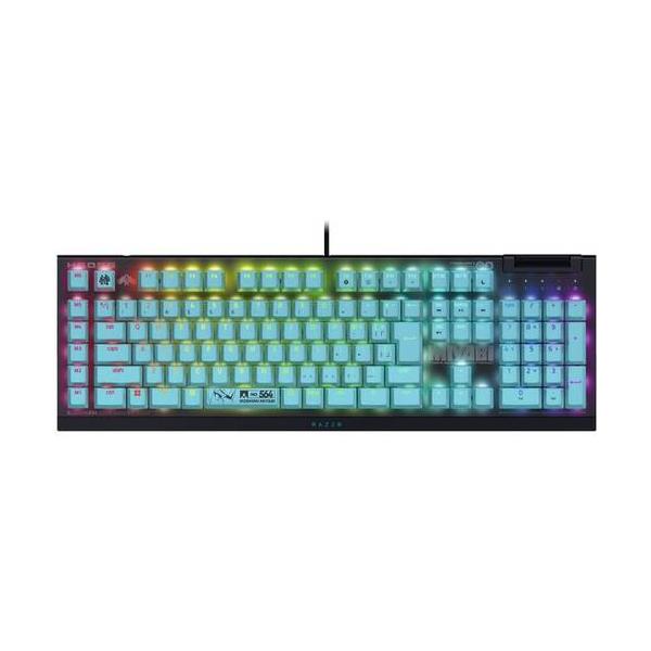 Razer レイザー 6個の専用マクロキー搭載メカニカルゲーミングキーボード ▼有線接続方式：USB ▼無線接続方式：× ▼言語：日本語(JP) ▼キーレイアウト：フルキー ▼キースイッチ：メカニカルスイッチ ▼スイッチ詳細：緑軸 ▼バック...