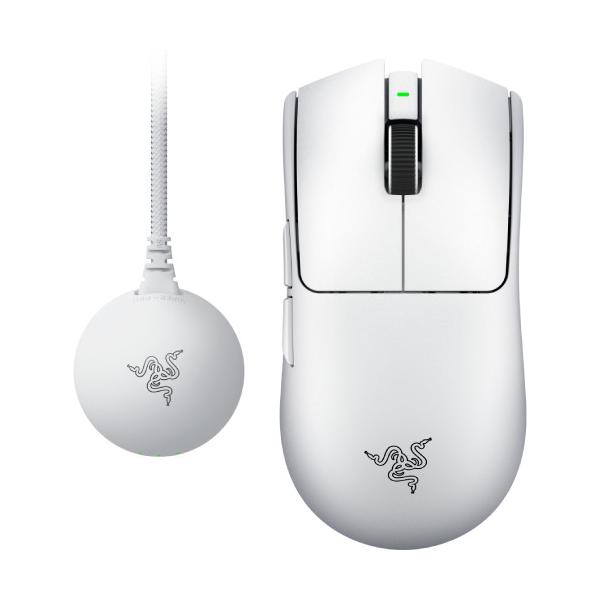 Razer レイザー 超軽量左右対称型ワイヤレス e スポーツゲーミングマウス ▼有線接続：USB ▼無線接続：USB ▼センサー方式：光学式 ▼ボタン数：6 ▼幅：64mm ▼奥行：128mm ▼高さ：40mm ▼色：白系 ▼左右対称：○...