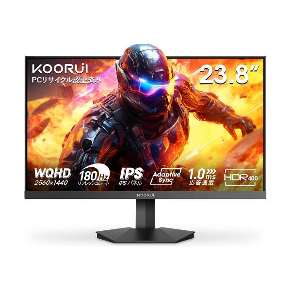 KOORUI 2K WQHD高解像度 Fast IPSパネル ゲーミングモニター ▼駆動方式：FAST IPS 型 ▼表面処理：アンチグレア ▼液晶パネルサイズ：24型 ▼視野角（水平）：178度 ▼視野角（垂直）：178度 ▼最大表示色数...