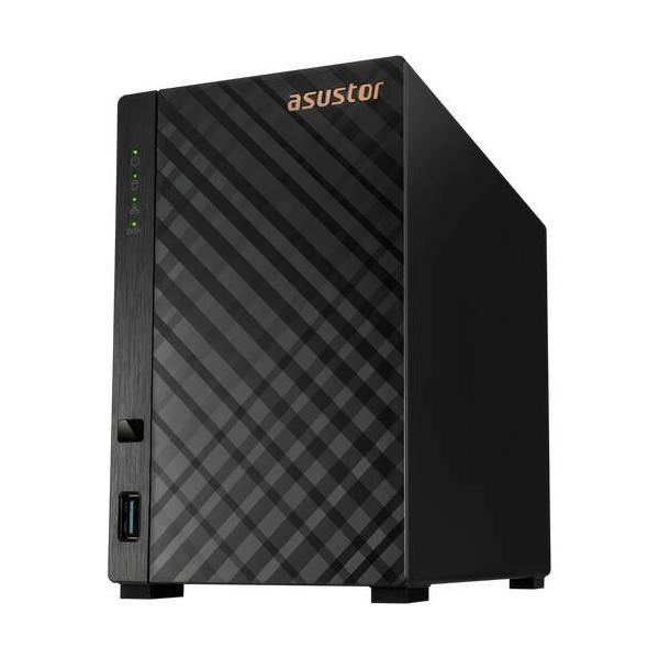 ASUSTOR アサスター スナップショット対応のコストに優れたホームエントリーNAS ▼ドライブベイ数：2 ▼幅：102mm ▼奥行：218mm ▼高さ：165mm