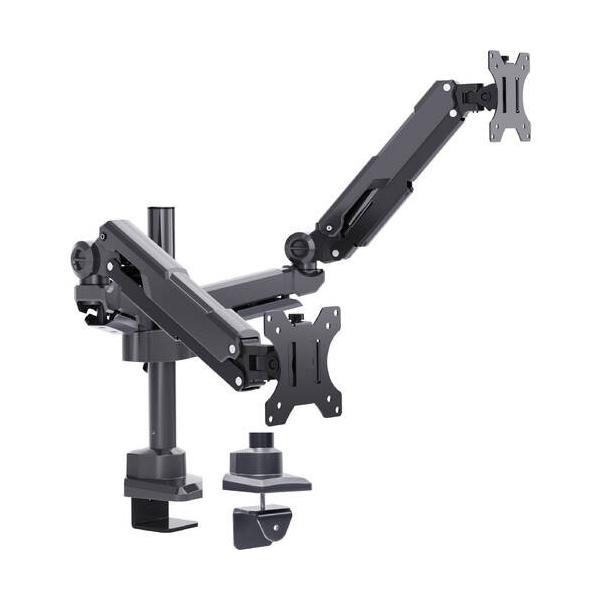 ARCHISITE アーキサイト Monitor Arm Basic ガススプリング式 デュアル液晶モニターアーム ▼VESA：75×75/100×100 ▼パン：○ ▼チルト：○ ▼クランプ：○ ▼グロメット：○ ▼台数：2台用